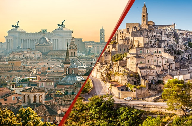 Rome to Matera: Train + Bus tickets, Offers and Timetables - Italo