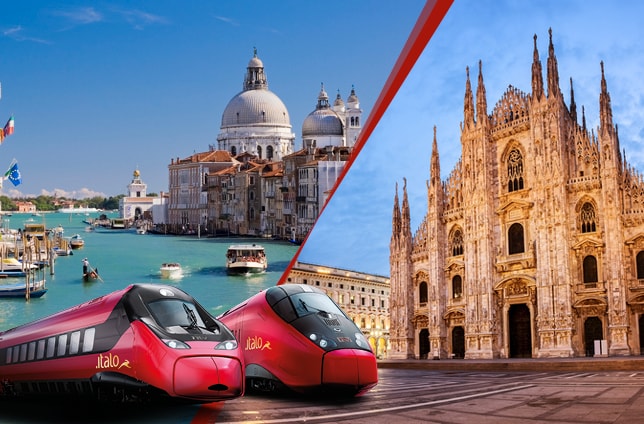 Venice to Milan Train Tickets from €13,9 - No booking fee | Italotreno
